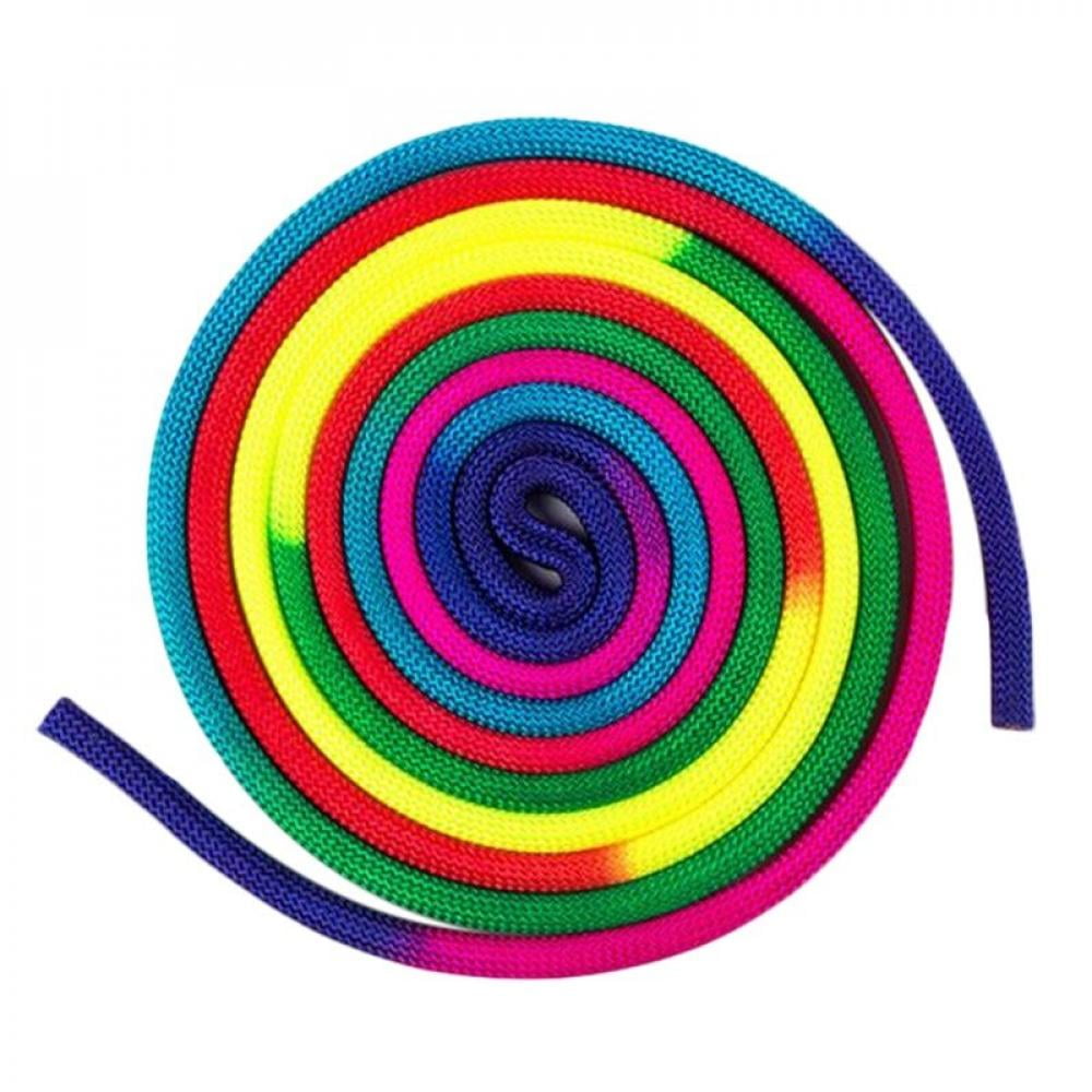 CUTELOVE Sports Gym Rainbow Color Rhythmic Gymnastics Rope Solid ...