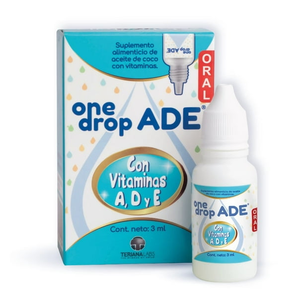 OneDrop Suplemento de Vitaminas A, D y E con base de Aceite de Coco ...