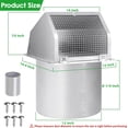 12 Inch Hooded Wall Vent with Screen and Damper,Outdoor Wall Exhaust ...