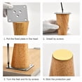 4pcs Solid Wood Furniture Leg Table Feets Wooden Cabinet Table Legs ...