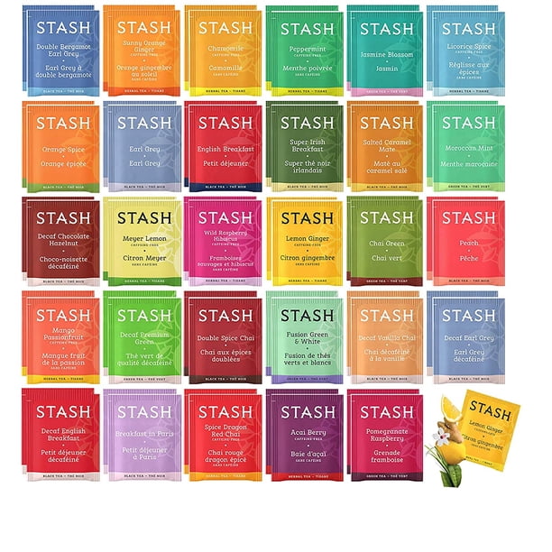 Stash Tea Bags Sampler Assortment in Blue Ribbon Box 52 Count - Walmart.com