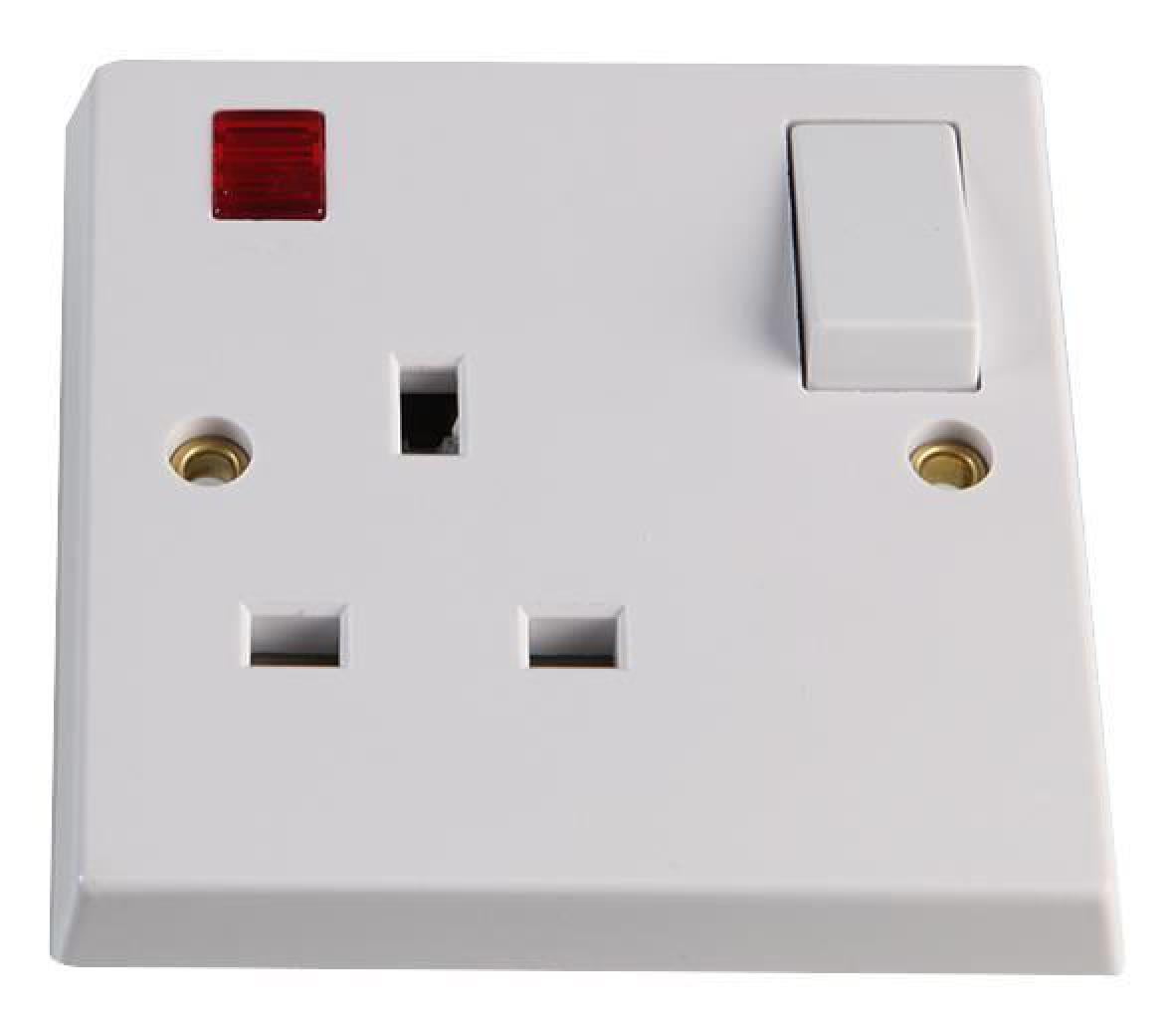 VOLEX ACCESSORIES - 1 Gang Single Pole Switched Socket with Neon ...