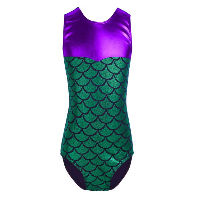 TIAOBUG Girls Kids Swimming Gymnastic Unitard Swimsuit Sleeveless One ...