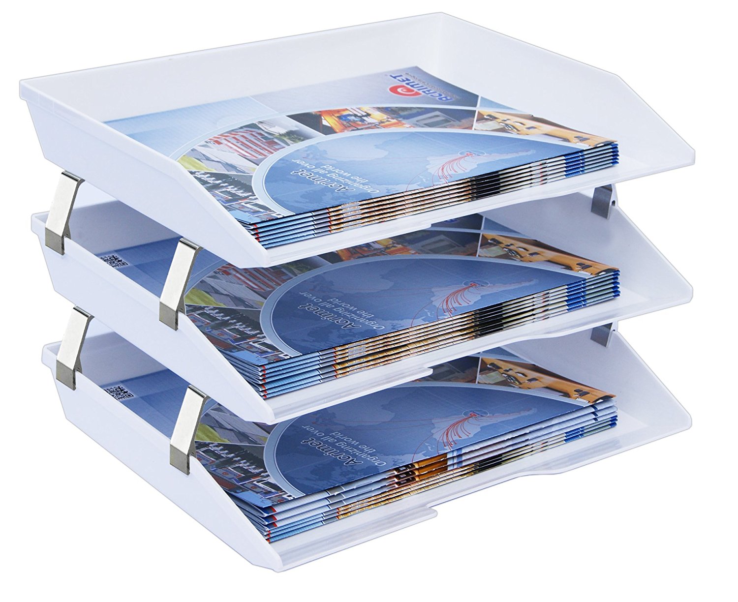 Acrimet Facility 3 Tier Letter Tray Side Load Plastic Desktop File ...