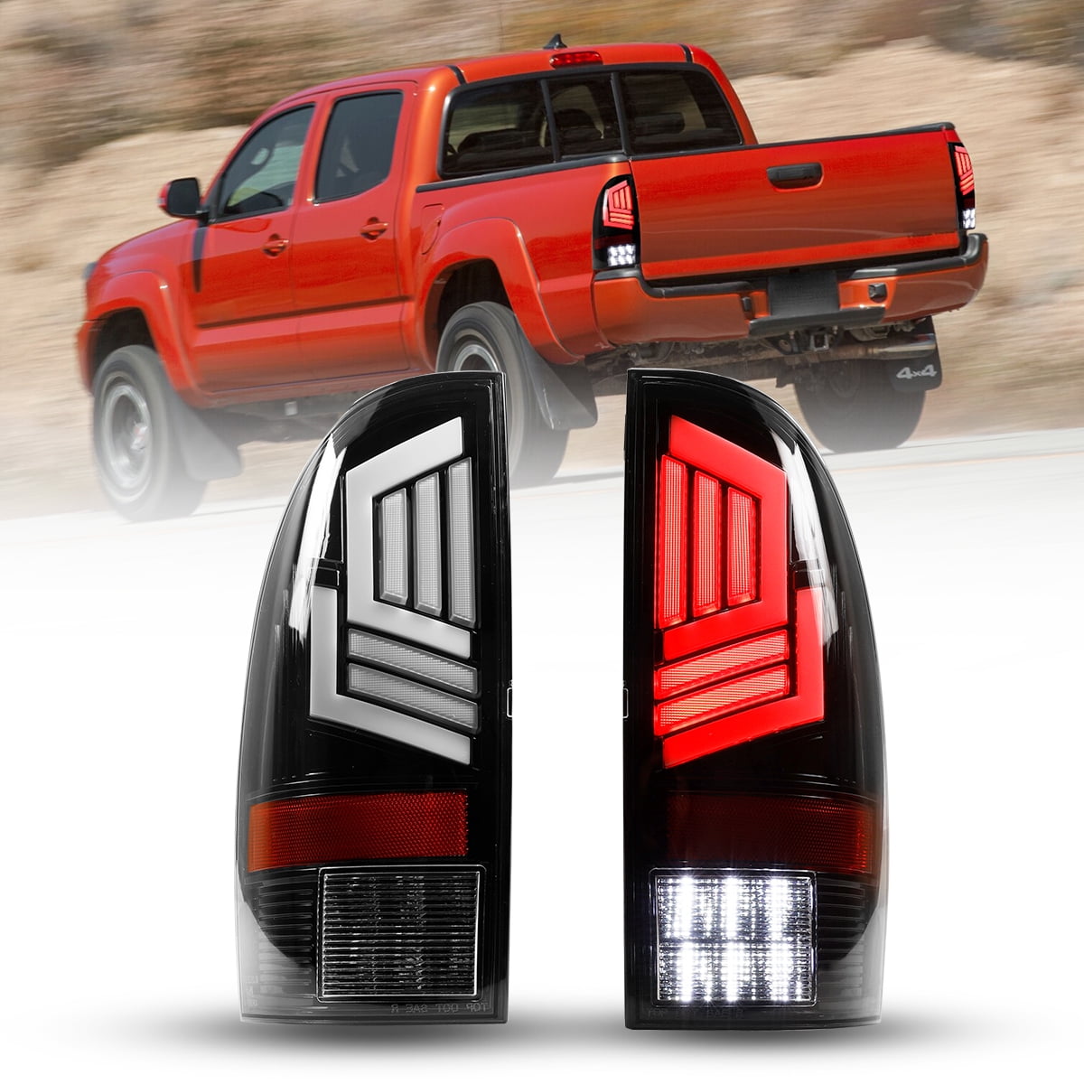 WINJET Tail Light Lamp Assembly For 2005-2011 Toyota Tacoma,LED Pair ...