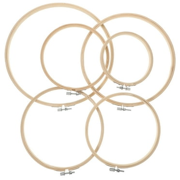 Embroidery Hoops, Bamboo Hoops with Adjustable Screw for Home Ornaments ...