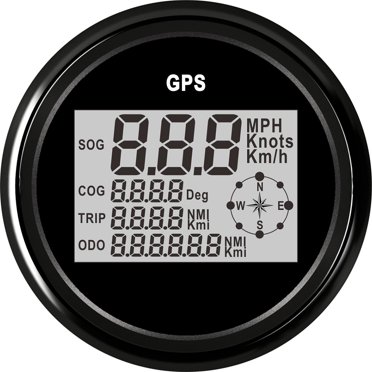 Geloo GPS Speedometer 85mm Digital Speed Gauge Km/h MPH Knot Car Boat ...