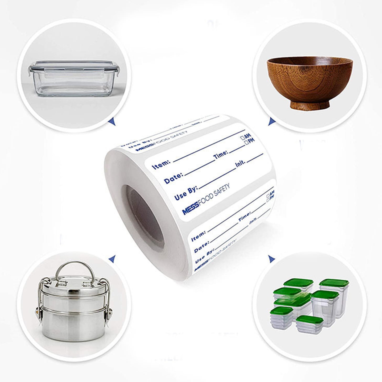 Buy AOOOWER Dissolvable Food Labels for Glass Metal Plastic Containers ...