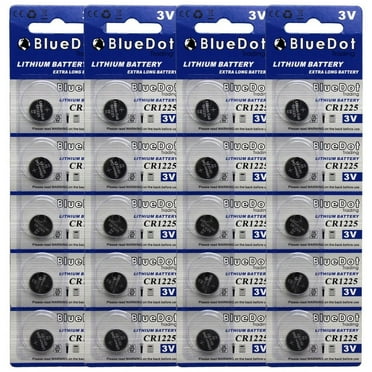 BlueDot Trading CR1225 3V Lithium Coin Cell Batteries - 2 Pack for Vicks Thermometers, LED ...