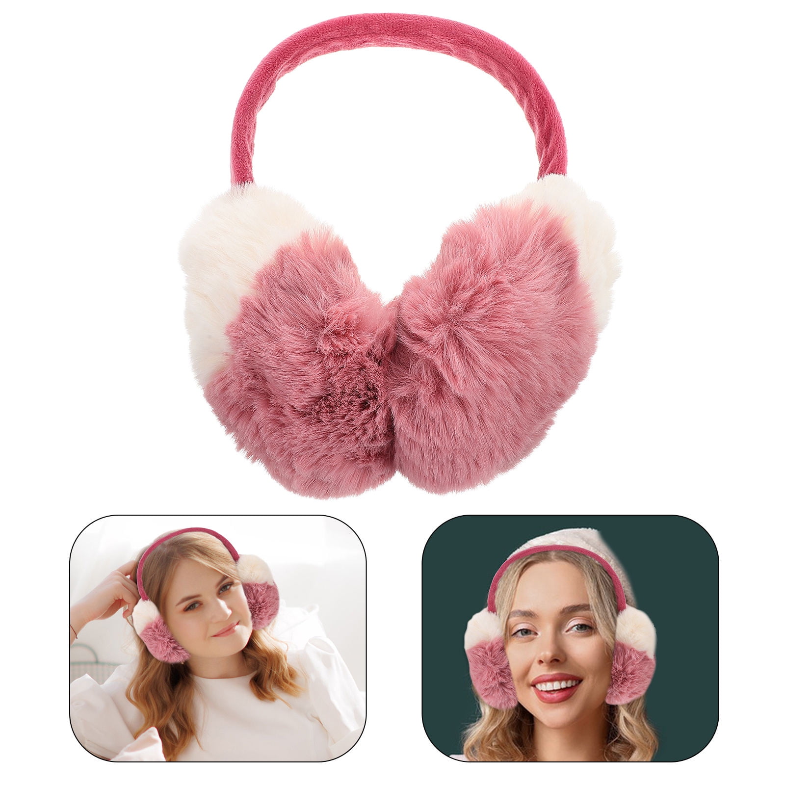WHAMVOX Furry Ear Muffs Adjustable Ear Muffs Assorted Color 1Pack For ...