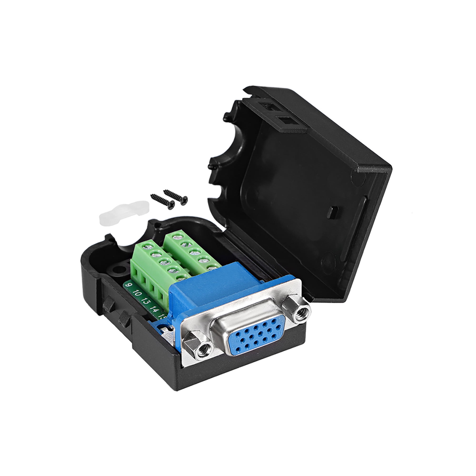 D-sub DB15 Breakout Board Connector with Case 3 Row Female Port ...