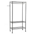 Ktaxon Heavy Duty Portable Metal Garment Rack with Wheels, Adjustable ...