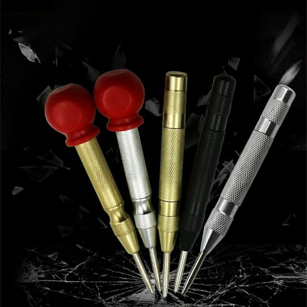 Automatic Spring Loaded Center Punch Heavy Duty Wood Woodworking Leatherworking Chisel DIY Carpenter Hand Tool Workshop Black Without Head Walmart