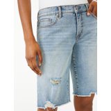 Scoop Women's Bermuda Denim Shorts - Walmart.com