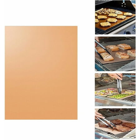 Copper-colored barbecue mat, high temperature resistant and non-stick ...