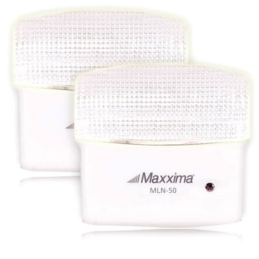 Maxxima LED Night Lights With Dusk To Dawn Sensor Cool White (Pack of 2 ...