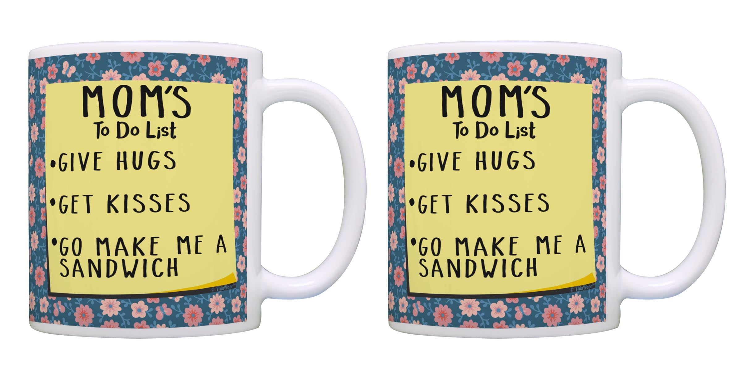 ThisWear Funny Mom Mug for Mom Mom's To Do List Mom Cups 11 ounce 2 ...