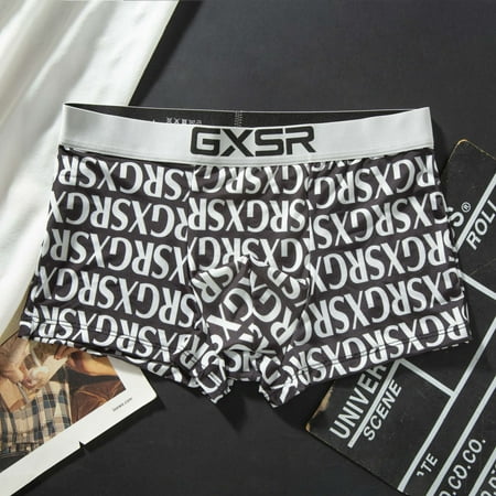 GXSR Men's Ice Silk Loose Trend Fashion Pattern Pocket Elastic ...