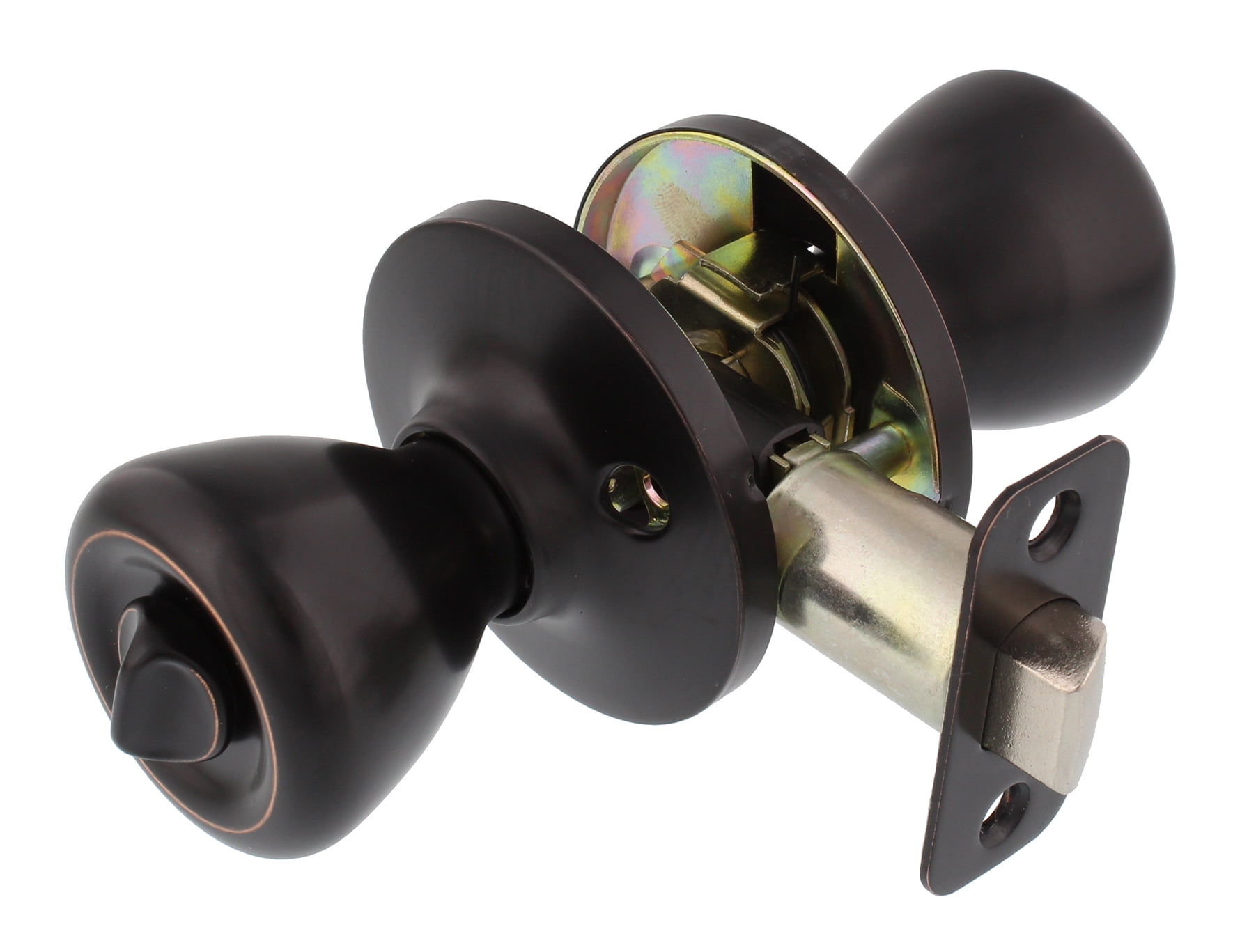 Ultra Security Oil Rubbed Bronze Bed And Bath Knob Right Or Left Handed ...
