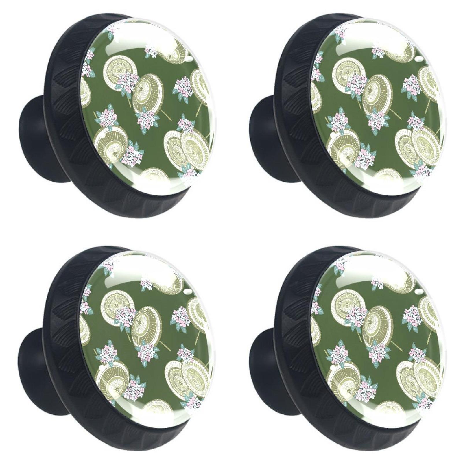 4 Pcs Japan Style Umbrella Knobs for Kitchen Cabinet Cupboard Dresser Bookcase Drawer Pulls ...