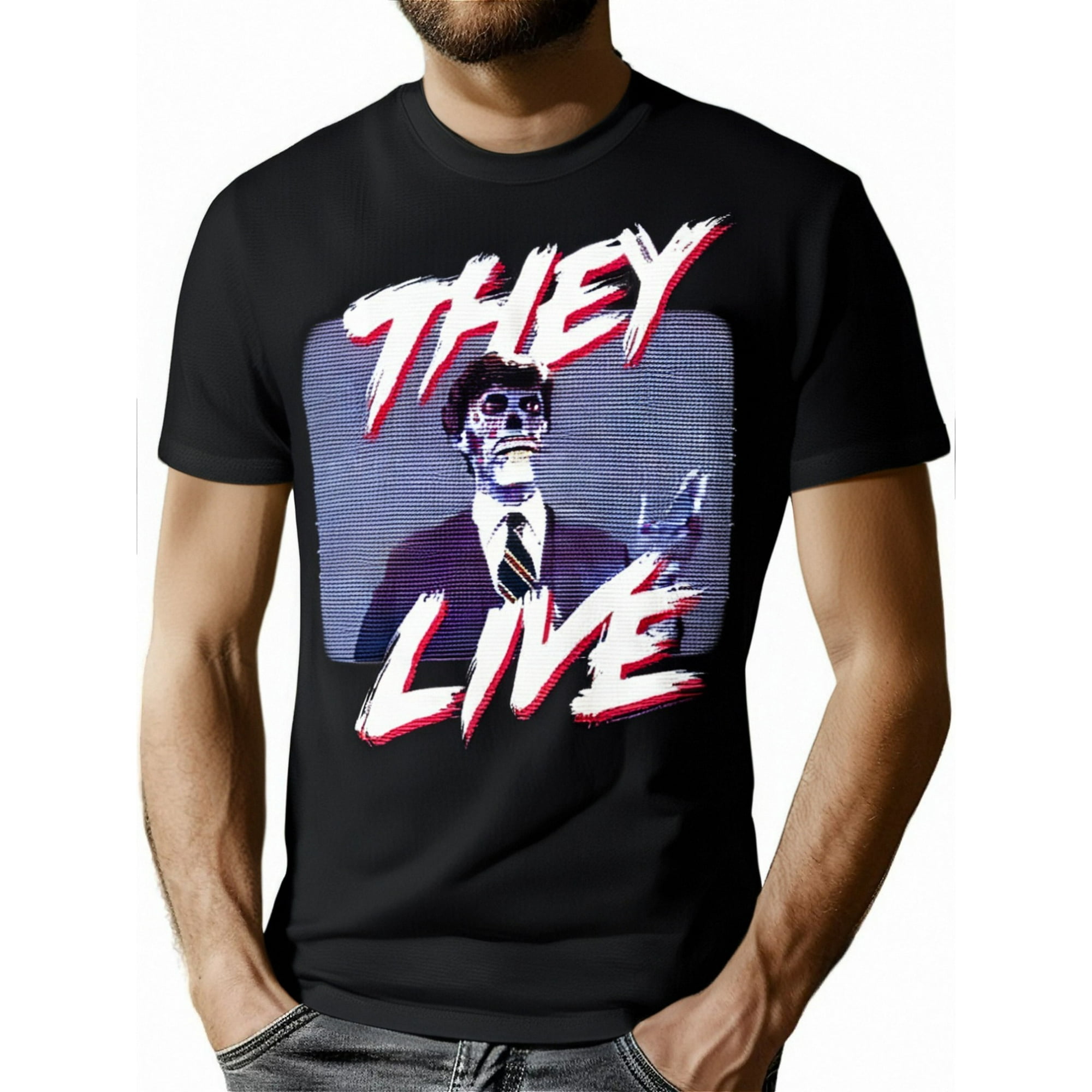 Click here for Generic [80s Horror Movie Tee] Blue Alien Horror M... prices