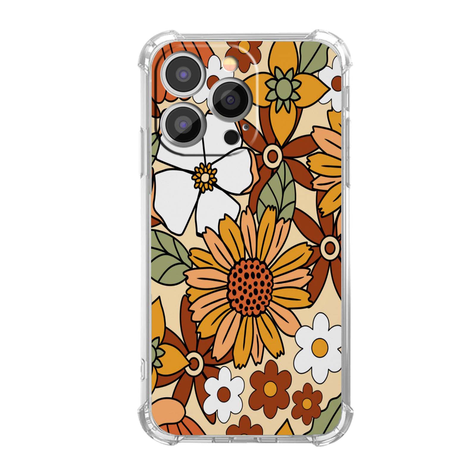 Flower Painting Case for iPhone 13 Pro Max,Aesthetic Art Design Pattern Soft Full TPU Bumper ...