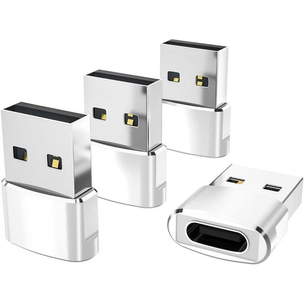 Adaptador USB a USB C, paquete de 4, convertidor de Cable tipo C hembra ...
