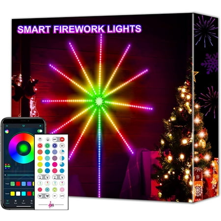 Smart Firework Lights Indoor, Maylit App and Remote Control RGB Color ...