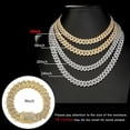 2 count Cuban Link Chain Mens Iced Out Miami Cuban Necklace and ...