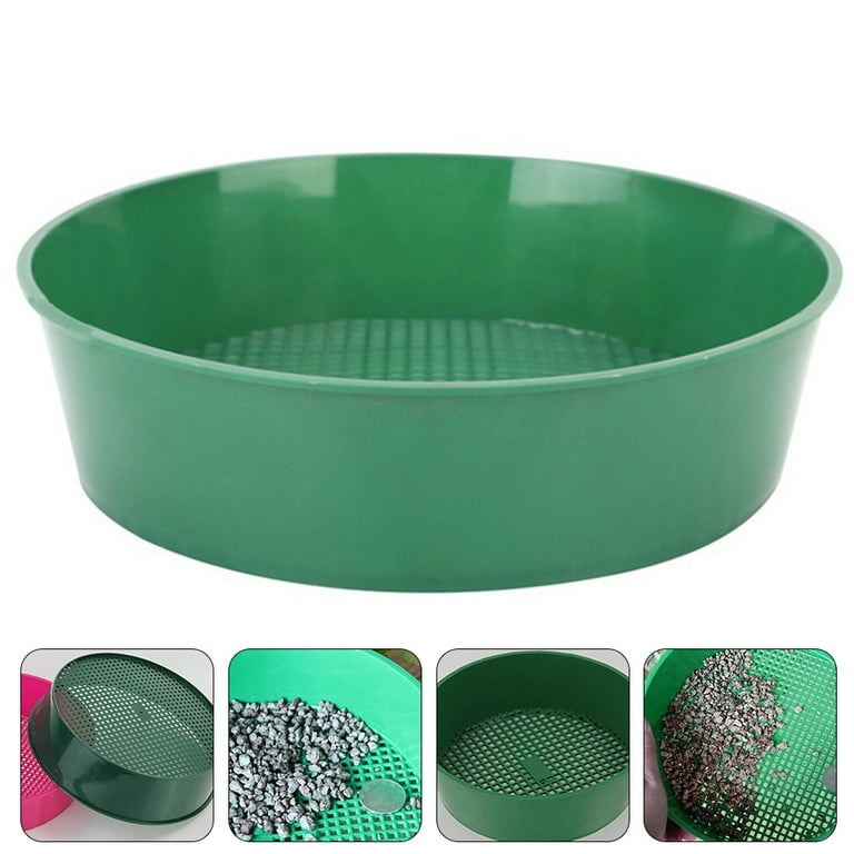 Soil Sieve Garden Galvanized Metal Garden Sieve Modern Round Design ...