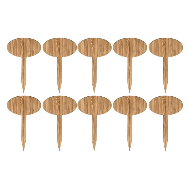 Bamboo Plant Tags, Flower Tags, Bamboo Slices, Plant Inserts, Soil ...