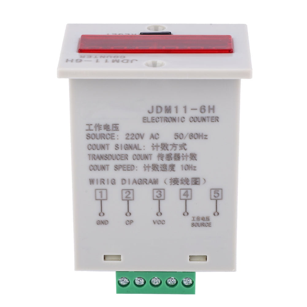 JDM11-6H Electronic Counter 6 Digits LED Digital Display Counter Relay ...