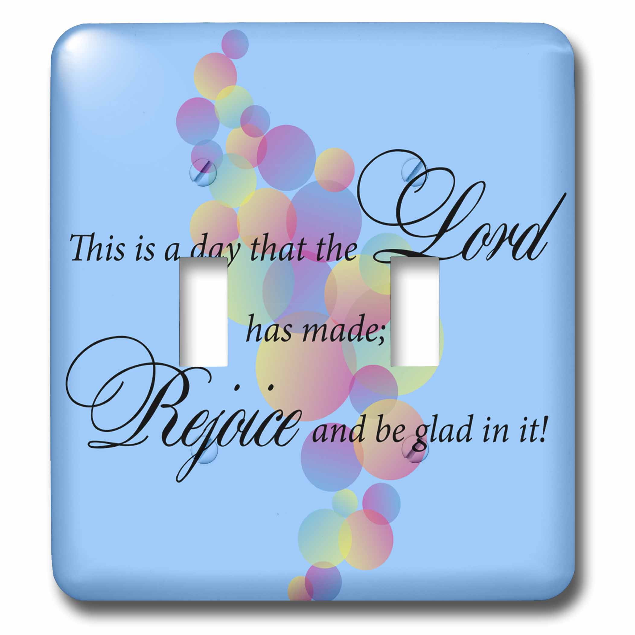 Text design Psalm verse 24, colorful pastel circles on blue background ...