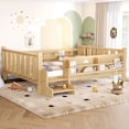 Eyisean Full Size Wooden Floor Bed, Space-Saving Low Profile Daybed ...
