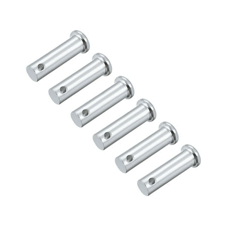 Single Hole Clevis Pins -10mm x 35mm Flat Head Zinc-Plating Solid Steel ...