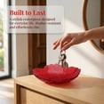 Unique Bargains Flower Petal Shaped Trinket Scalloped Tray Red 6.3"L x ...