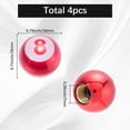 4Pcs Plstic Tire Valve Stem Caps with Brass Findings Round with Number ...