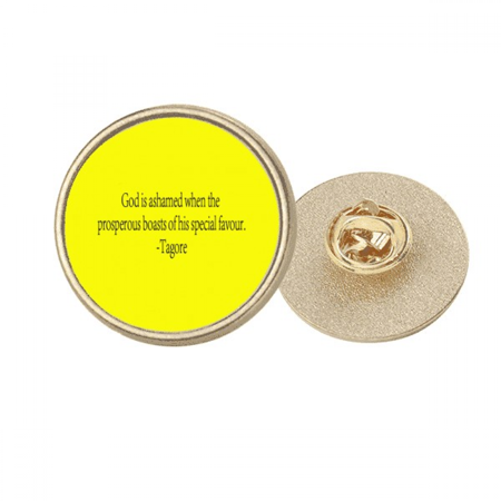 Qoutes Famous People Healing God Prosperous Round Metal Golden Pin ...