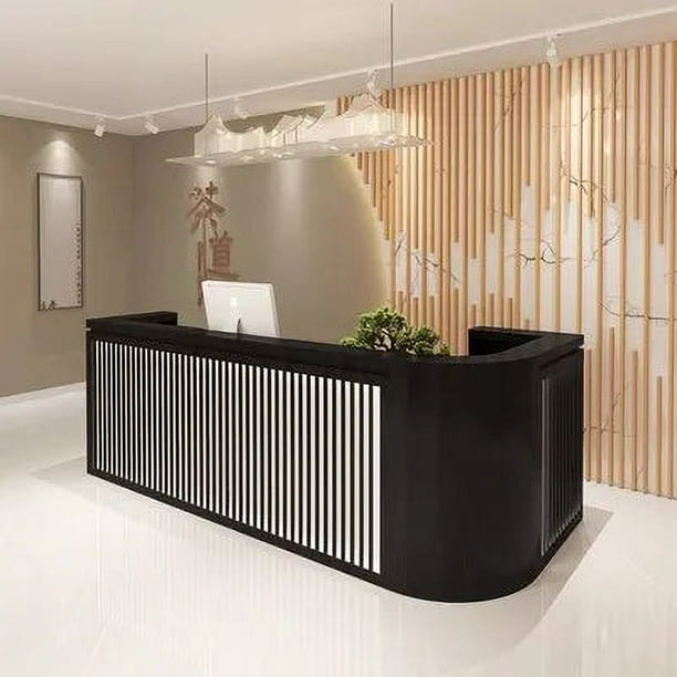Luxury Wood Reception Desks Cashier Office Store Simple Hotel Reception ...