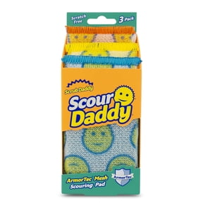 Scrubby Daddy Smiley Face, Odor Resistant & Scratch-Free Kitchen Sponge ...