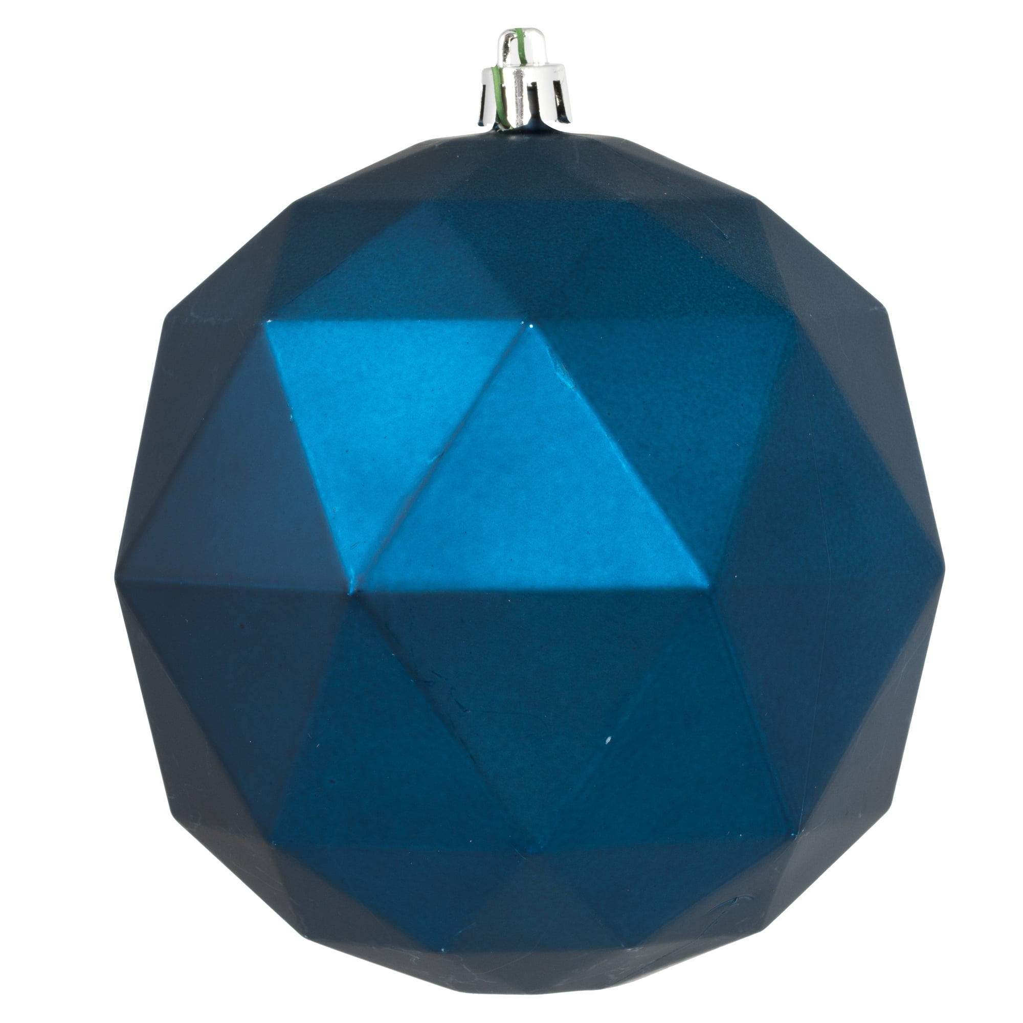 Vickerman 4.75" Midnight Blue Matte Geometric Ball Ornament, 4 per bag ...