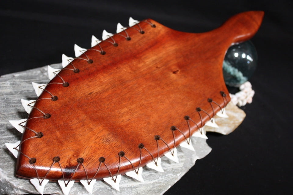 Hawaiian Koa Lei O Mano 21" - 22 Shark Teeth | #koa2090 - Walmart.com