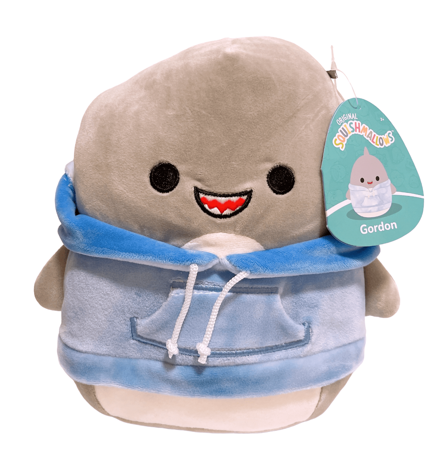 Squishmallows Hoodie Animal Squad 8" Gordon the Shark Plush Doll Super ...