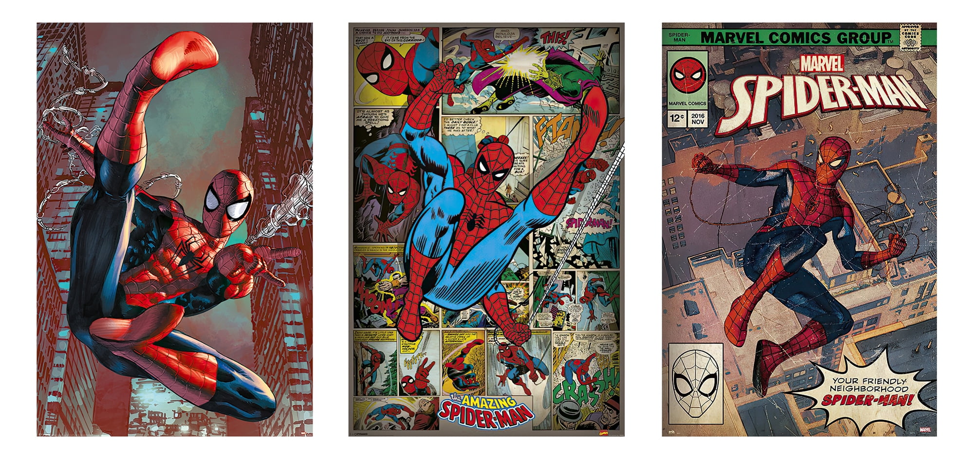 Spider-Man - 3 Piece Marvel Comic Poster Set (The Favorites) (Size: 24 ...