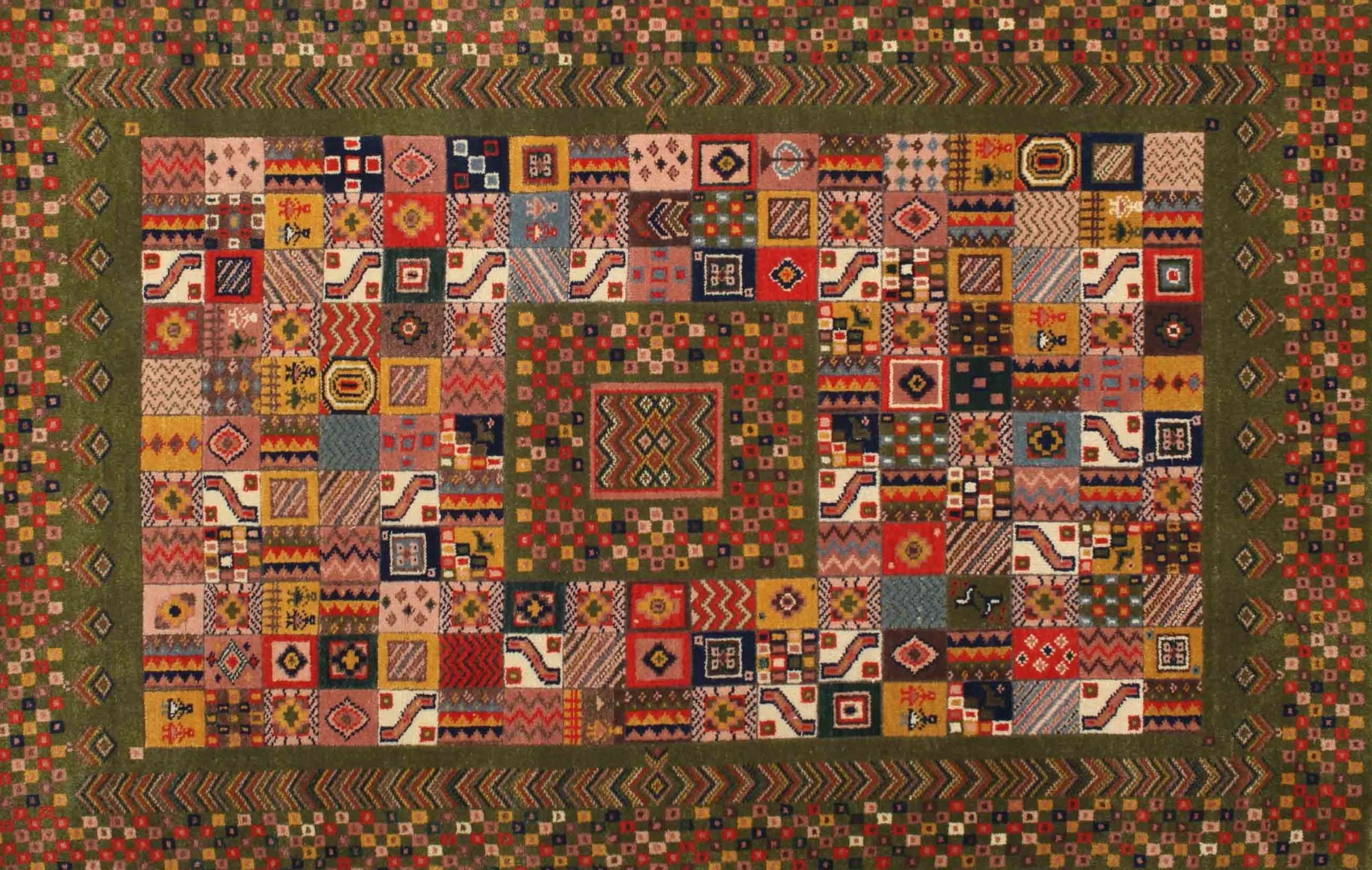 Ahgly Company Indoor Rectangle Contemporary Saffron Red Abstract Area ...