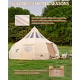 TOMOUNT Winter Season Canvas Tent with Stove Jack, Luxury Glamping Yurt ...