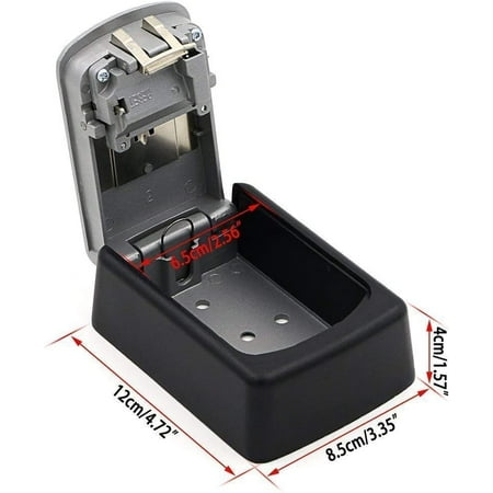 Key Lock Box, Exterior Outdoor Waterproof Hide Wall Mounted Key Safe ...