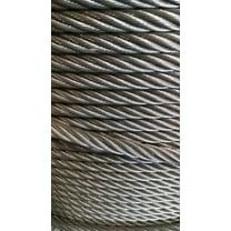1/2" Bright Wire Rope Steel Cable IWRC 6x26 (250 Feet) - Walmart.com