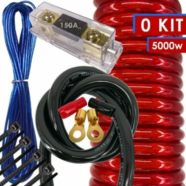 0 Gauge Amp Kit for Amplifier Install Wiring Complete 1/0 Ga Cables ...