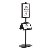M&T Displays Free Standing Display Stand in with 1 x (8.5x11) Frame in ...